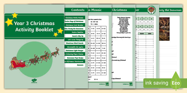 Year 3 Christmas Activity Booklet (teacher made)