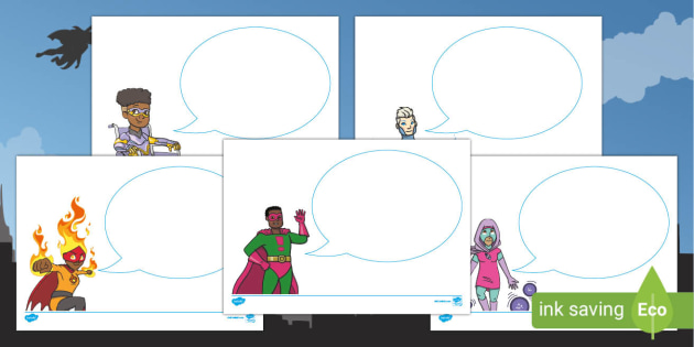 Superhero Themed Speech Bubble Activity (teacher made)