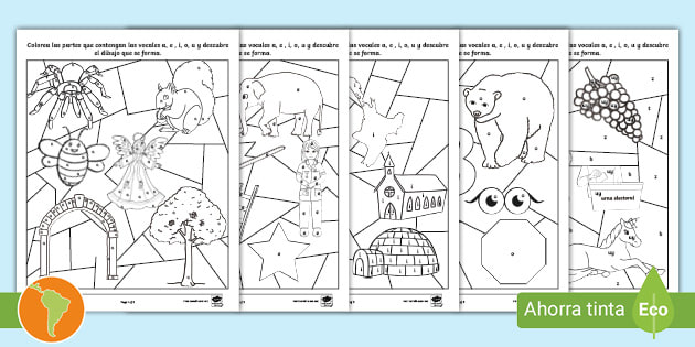 Encuentra el dibujo escondido con las vocales