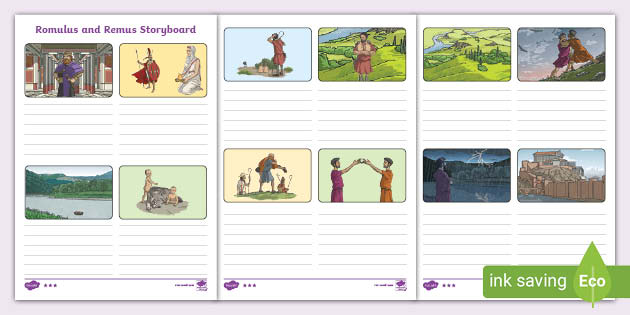Romulus and Remus Storyboard (teacher made)