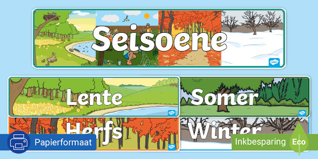 A4 Seisoene Vertoonbaniere (teacher made)