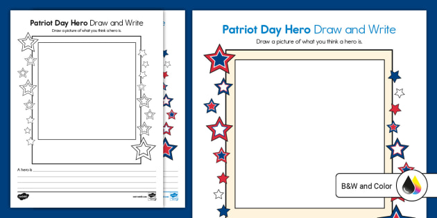 FREE Patriot Day Hero Draw and Write Activity (teacher made)