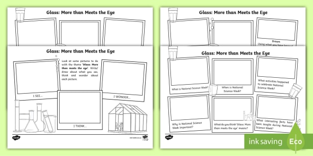 National Science Week 2022 Glass Snapshots Writing Frames