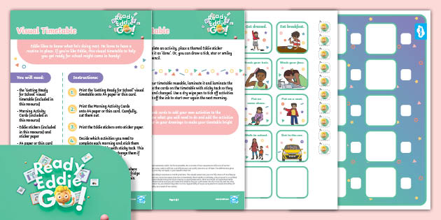 FREE! - The Eddie Series: Visual Timetable (teacher made)