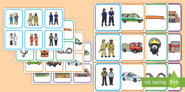 Jobs and Places of Work Matching Cards (teacher made)