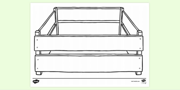 Yellow Crate Colouring Sheet | Colouring Sheets