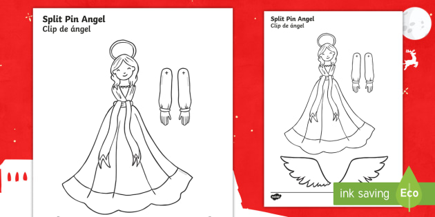 Split Pin Angel Craft English Spanish