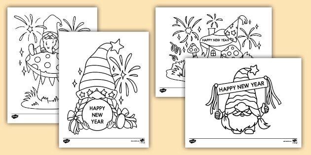 new year eve coloring pages