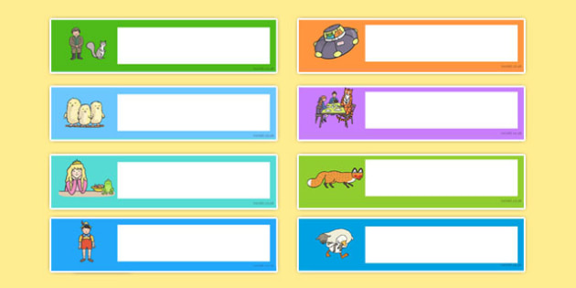 Storybook Labels - Key Stage 1 - Primary Resource