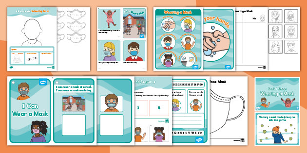 Wearing a Mask Activity Pack (teacher made)
