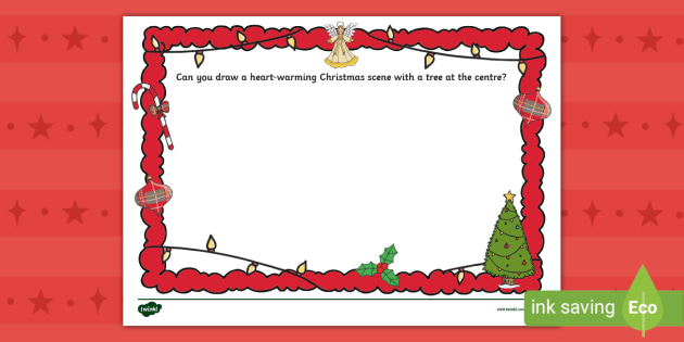 FREE! - Christmas Tree Drawing Prompt (teacher made)