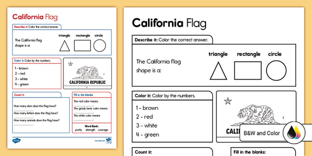 California Flag Investigation Activity (Teacher-Made)