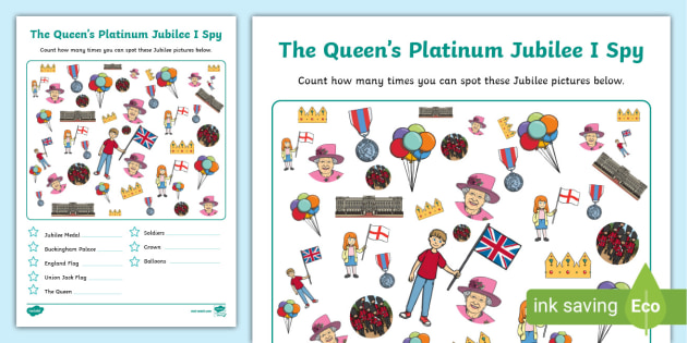 The Queen's Platinum Jubilee I Spy Activity (teacher made)