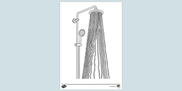 FREE! - Shower Water Running Colouring Sheet | Colouring Sheets