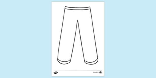 FREE! - Pyjama Bottoms Colouring Sheet (teacher made)