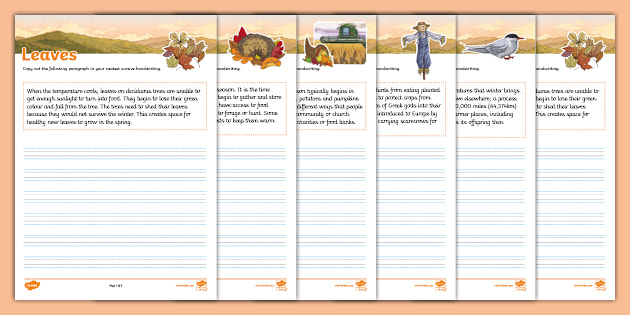Autumn Handwriting Worksheets | twinkl.com.au
