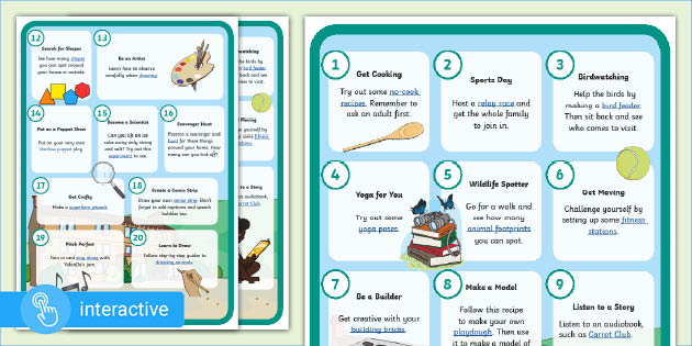 Screen-Free Learning Activities KS1 (teacher made)