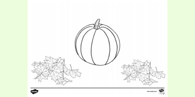 FREE! - Printable Fall Pumpkin Colouring Page | Colouring Sheets