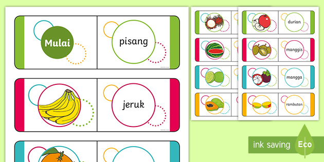 Fruit Card Game Indonesian (teacher made)