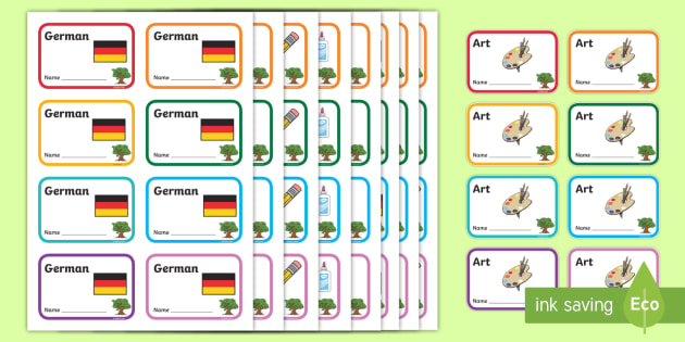 Oak Tree Themed Book Labels