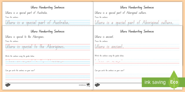 * NEW * Uluru Handwriting Practice Year 2 Activity Sheet - Ayers