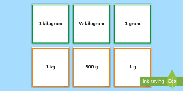 Units of Weight Cards (teacher made)