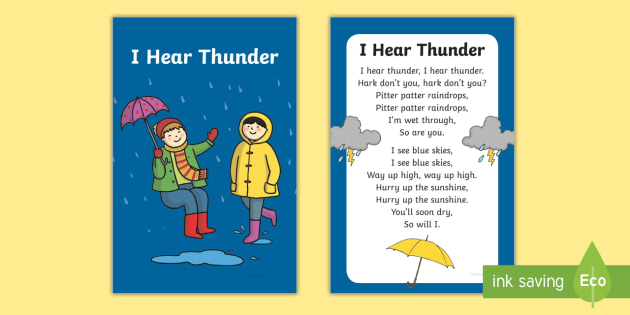 I Hear Thunder Nursery Rhyme IKEA Tolsby/Fiestad Frame