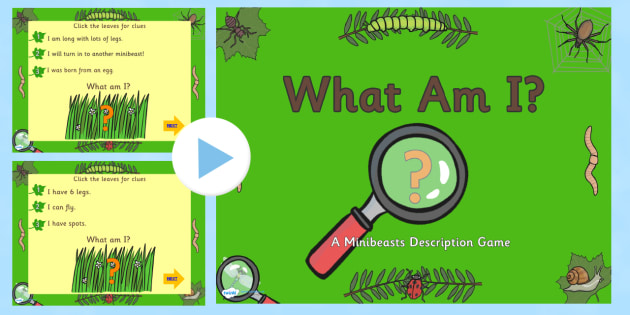 EYFS Minibeasts What Am I Interactive PowerPoint Game - minibeast