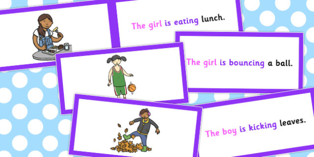 SVO Picture Description Cards Set 2 (teacher made)