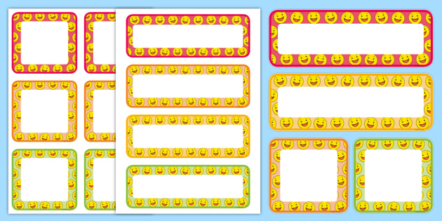 👉 Smiley Face Editable Drawer and Peg Labels