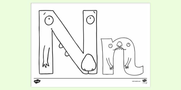FREE! - Letter N Colouring | Colouring Sheets (teacher made)