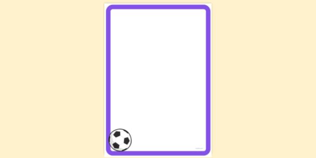 FREE! - Football Themed Page Border | Page Borders | Twinkl
