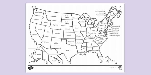 FREE! - State Map Colouring Page | Colouring Sheets