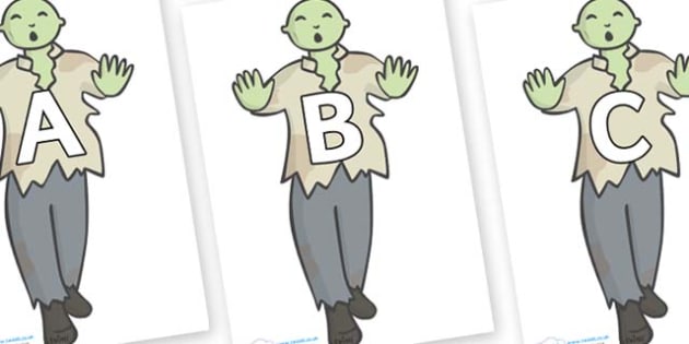 A-Z Alphabet on Zombies