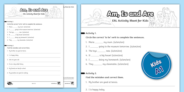 Am Is Are Was Were English Esl Worksheets