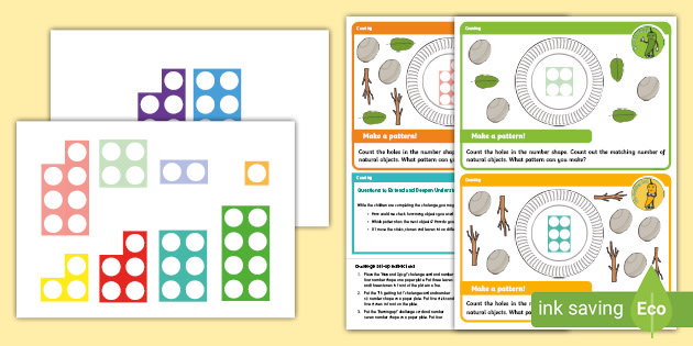 EYFS Maths Counting Chilli Challenges: Number Shape Natural Patterns