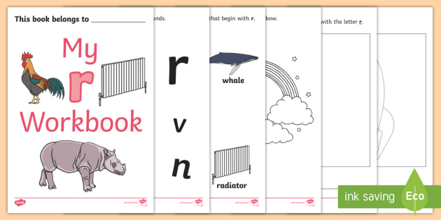 My Workbook Letter R Worksheet | Twinkl (teacher made)