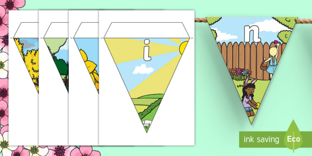 Spring Aistear Display Bunting (teacher made)