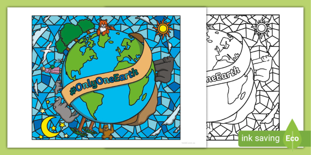 #OnlyOneEarth Colouring Sheet (teacher made)