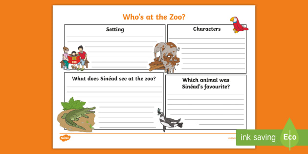 Who's at the Zoo? Story Map Worksheet / Worksheet