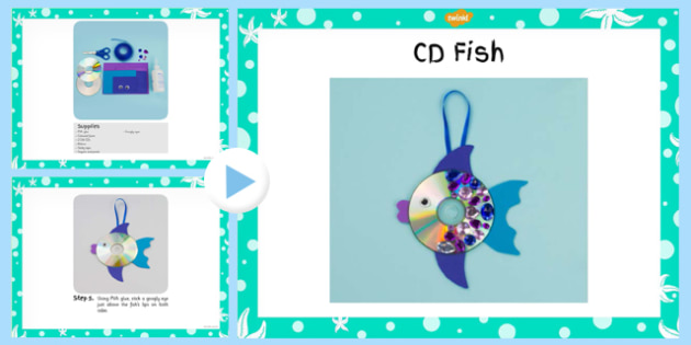 CD Fish Craft Instructions PowerPoint (Under the Sea)