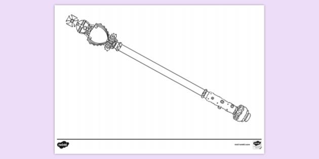 FREE! - Sovereign's Sceptre Colouring Sheet (teacher made)