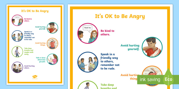 It Is OK to Be Angry Visual Aid (teacher made)