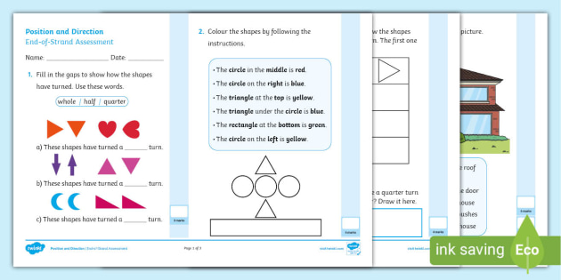 👉 Y1 Position and Direction End-of-Strand Assessment