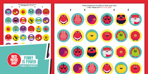 Comic Relief 2021: Red Nose Day Stickers