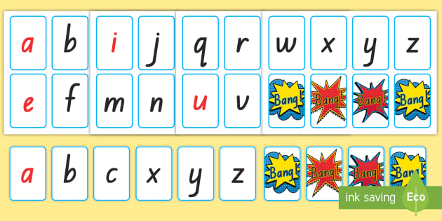 Alphabet Bang Card Game (teacher made)