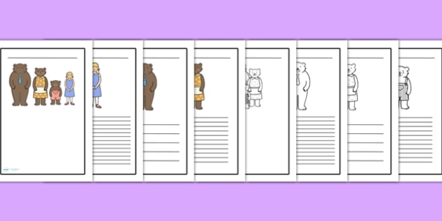 Goldilocks Writing Frames (teacher made)