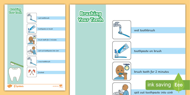 Twinkl Symbols: Brushing Teeth Visual Schedule