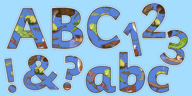 New Zealand Animals Display Letters and Numbers Pack