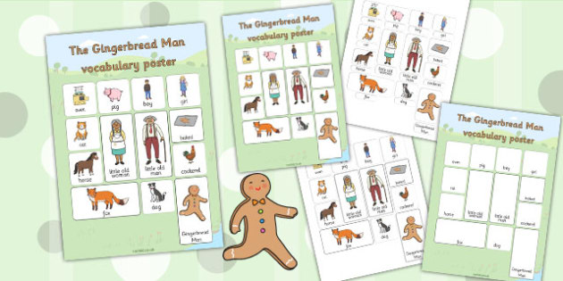 The Gingerbread Man Vocabulary Poster (teacher made)